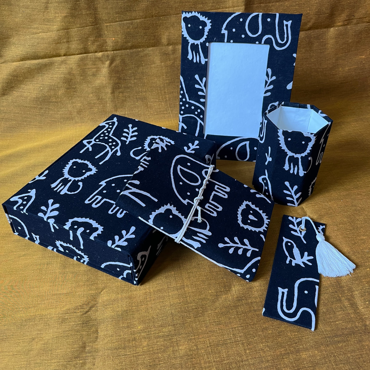 Jungle Mates: Hand Block Printed Fabric Covered Diary | Bookmark | Pho ...